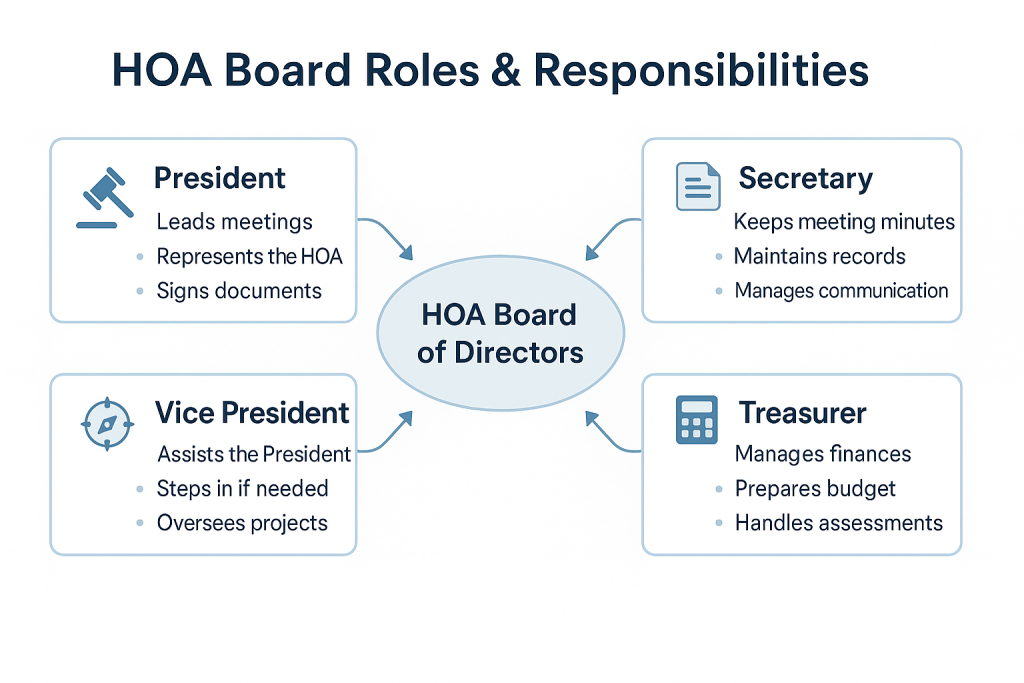 HOA Board Roles & Responsibilities — Simple Guide for Homeowners - RunHOA
